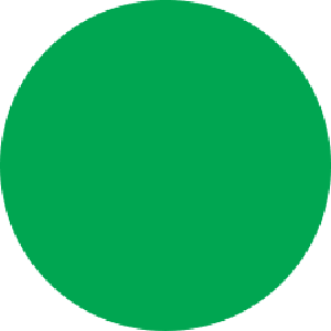 Green Circle Labels Size: 2" Diameter