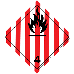 Hazmat Class 4 Labels - Flammable Solids