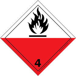 Hazmat Class 4 Labels - Flammable Solids