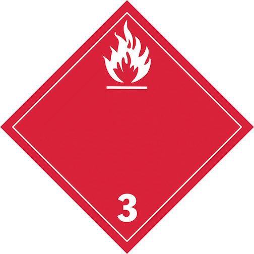 Hazmat Class 3 Labels - Flammable Liquids