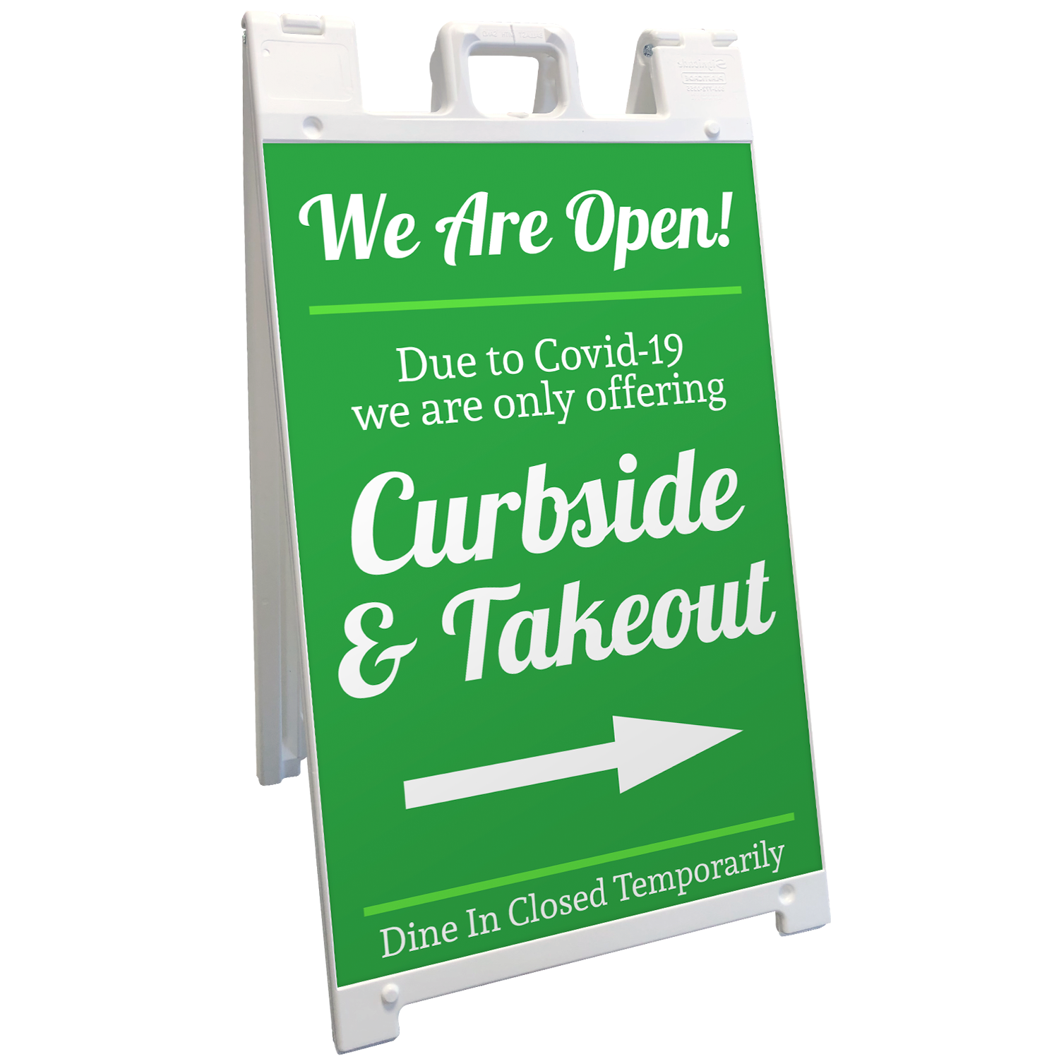 Easily Customize This Large A-Frame Take Out Sign