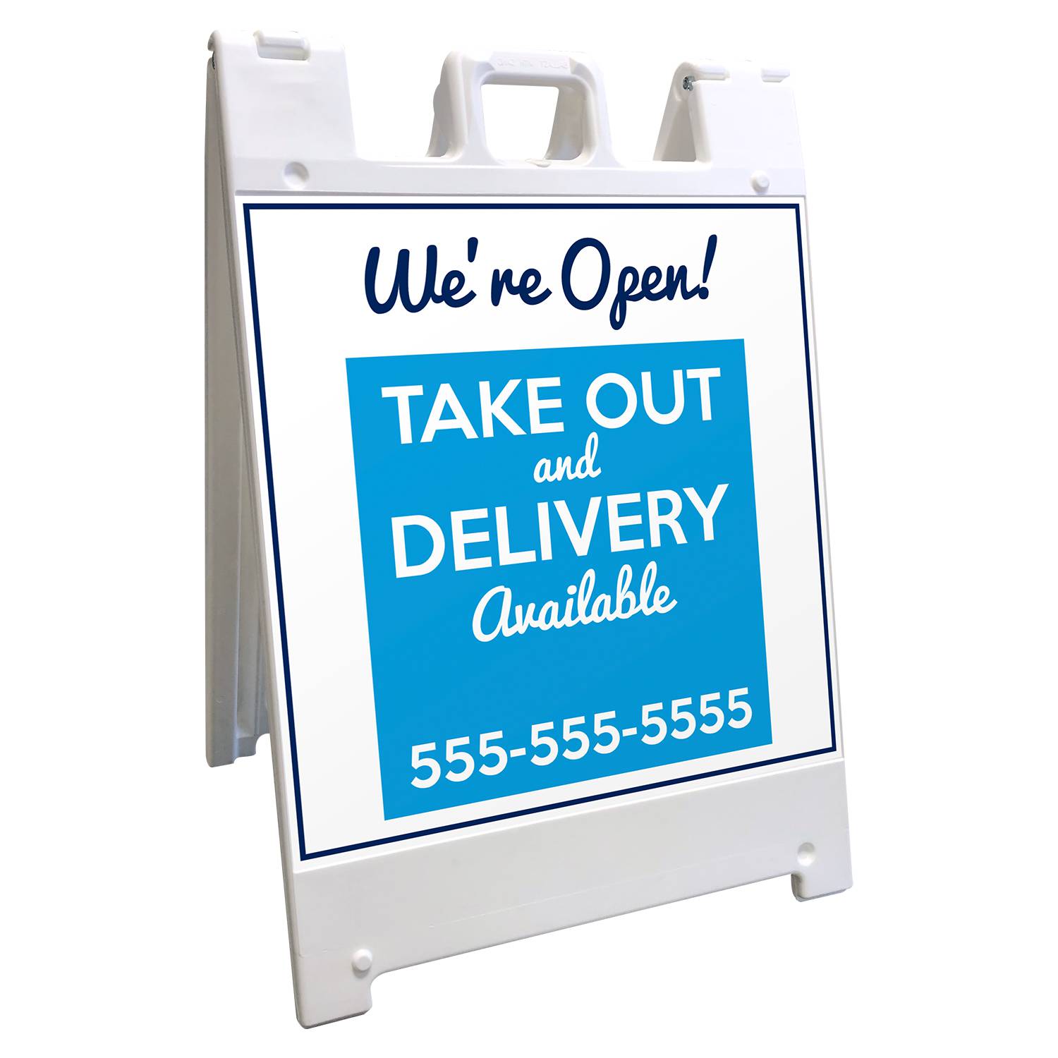 Easily Customize This A-Frame Take Out Sign To Fit Your Needs!