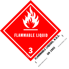 Hazmat Class 3 Labels - Flammable Liquids