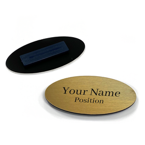 Custom Large Oval Name Tags - Full Color Print - Free Shipping!