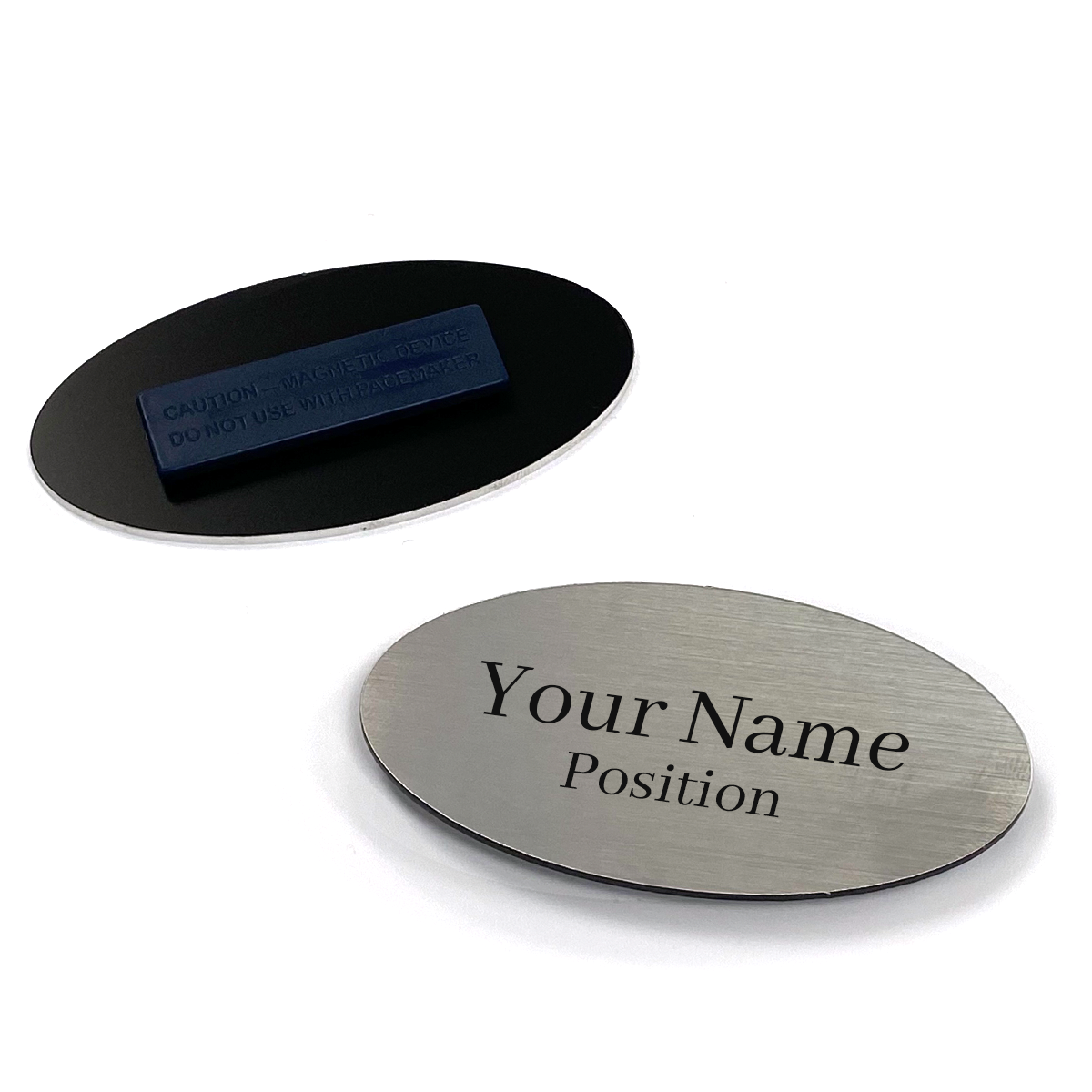 Custom Large Oval Name Tags - Full Color Print - Free Shipping!
