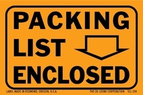 Packing List & Packing Slip Enclosed Labels - Wholesale Pricing