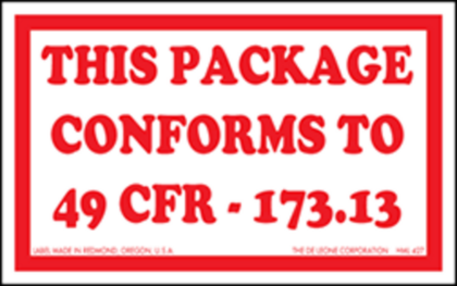 Informational Special Handling Labels
