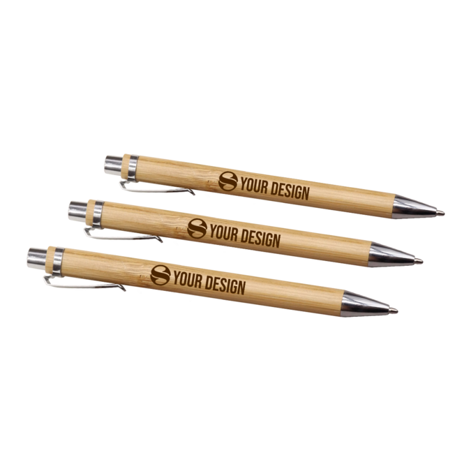 Custom Engraved Bamboo Pens for Businesses | Free US Shipping