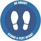 Encourage Social Distancing With These “Be Smart” Floor Stickers