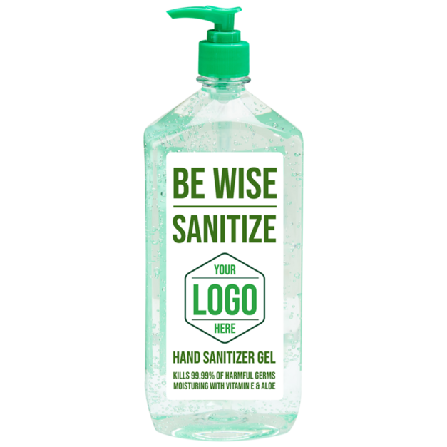 Customizable "Be Wise, Sanitize" Hand Sanitizer Sticker