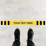 Straight Line Floor Marker Stickers | Printed Vinyl Floor Graphics