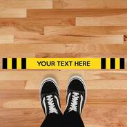 Straight Line Floor Marker Stickers | Printed Vinyl Floor Graphics
