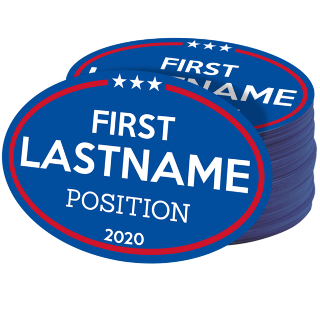Easily Customize These High-Quality Oval Campaign Stickers!