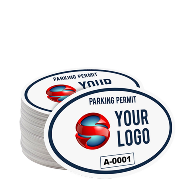 Custom Oval Parking Permits - Design Your Permit Online!