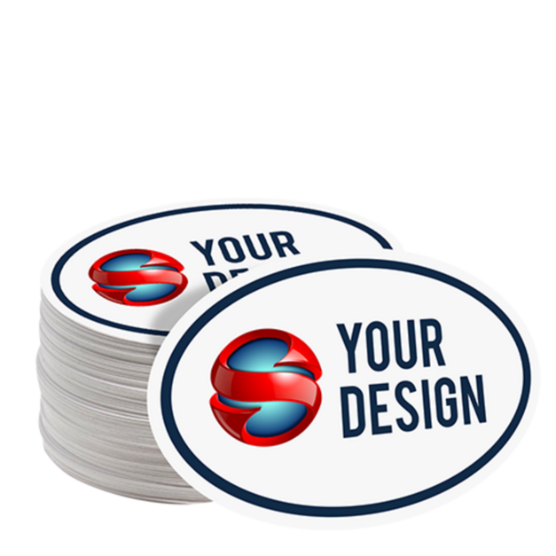 Custom Oval Sticker With Your Text
