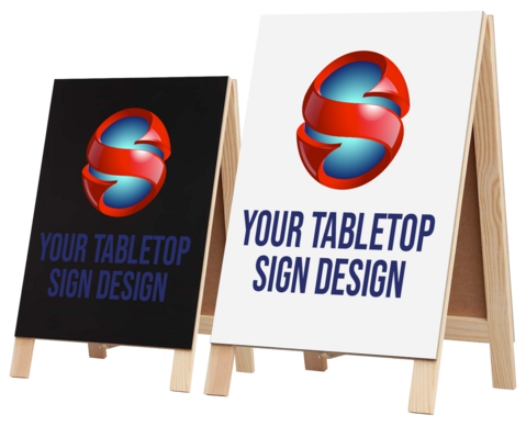 Custom Table Top Signs - Personalized Desk & Display Signage