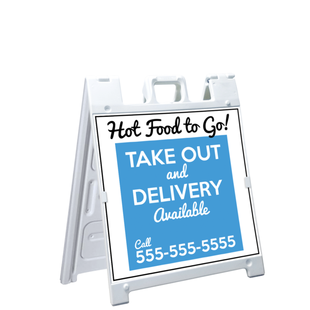 Easily Customize This A-Frame Take Out Sign To Fit Your Needs!