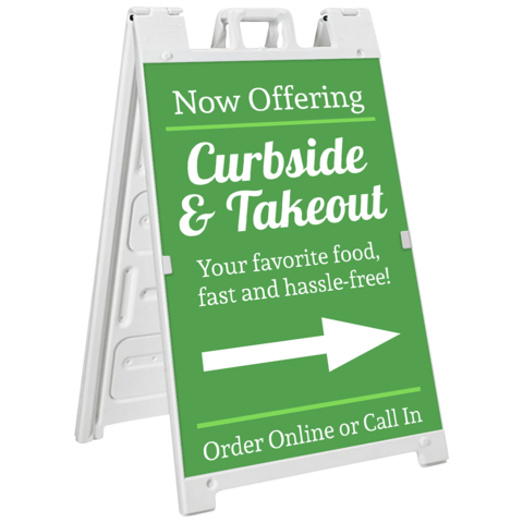 Custom Take Out Sign | Large Sandwich Board Signs