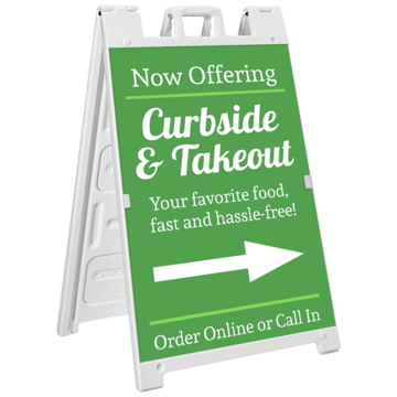 Custom Take Out Sign | Large Sandwich Board Signs