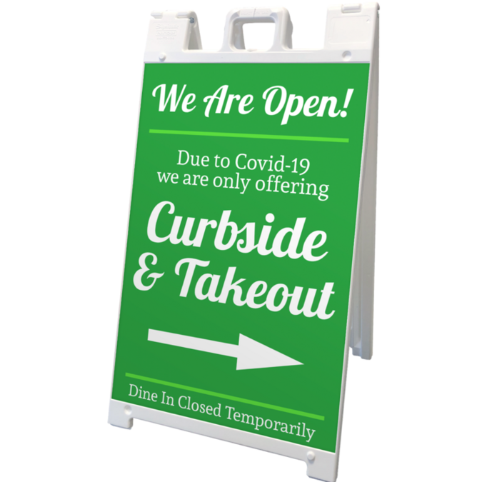 Custom Take Out Sign | Large Sandwich Board Signs