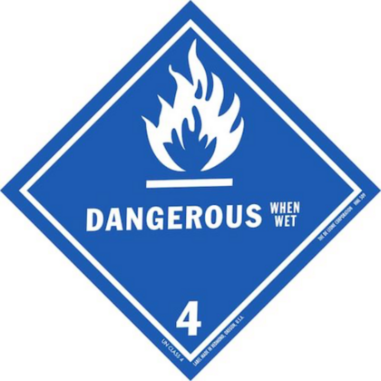 Flammable Solids Hazmat Class 4 Labels