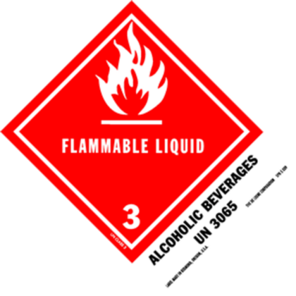Flammable Liquids Hazmat Class 3 Labels