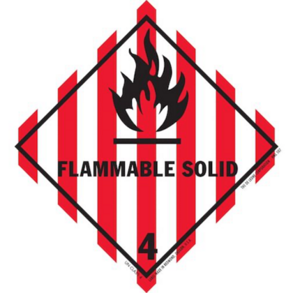 Flammable Solids Hazmat Class 4 Labels