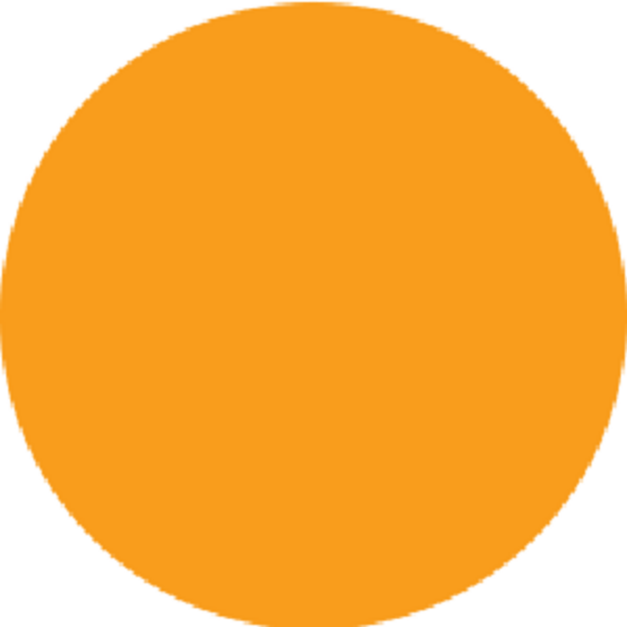 1" Diameter Fluorescent Orange Circle Labels