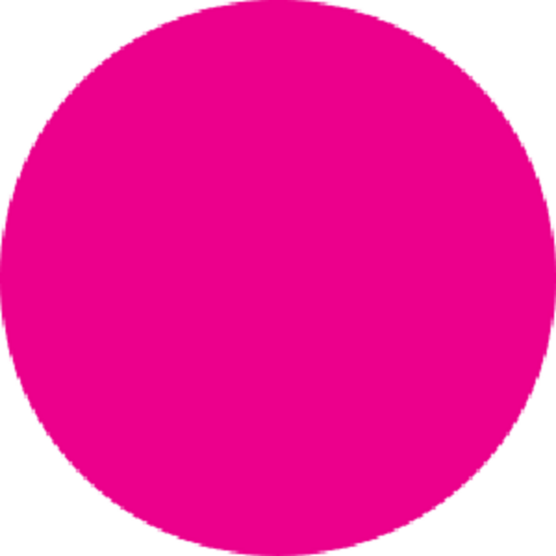 Fluorescent Pink Circle Labels 3" Diameter