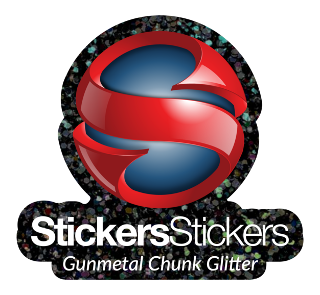 Gunmetal Chunk Glitter Material Sample