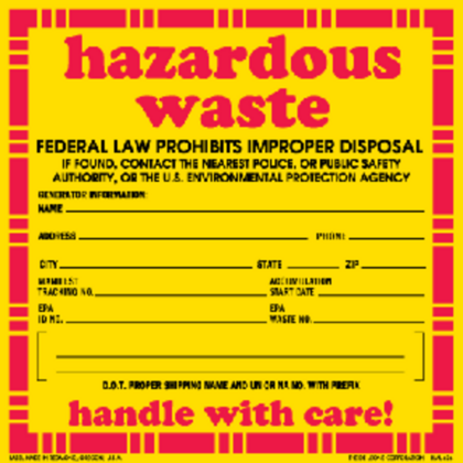 Warning Labels for Hazardous Waste