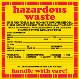Warning Labels for Hazardous Waste