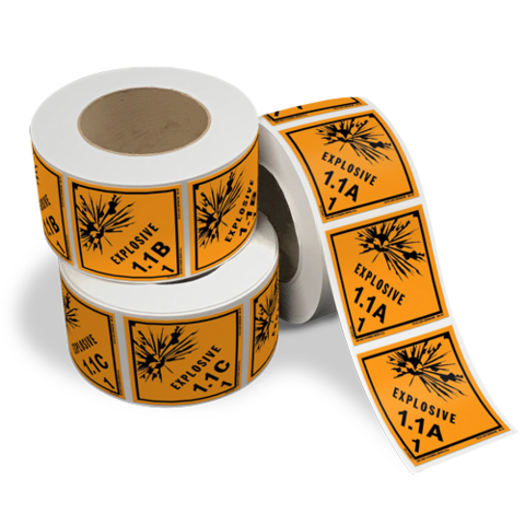 Hazmat Class 1 Warning Labels