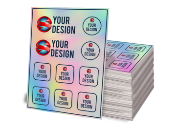 Custom Promotional Holographic Sticker Sheets | Free Shipping