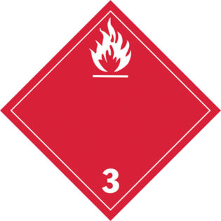 Flammable Liquids Hazmat Class 3 Labels
