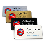 Custom Large Rectangle Name Tags - Full Color Print - Free Shipping!