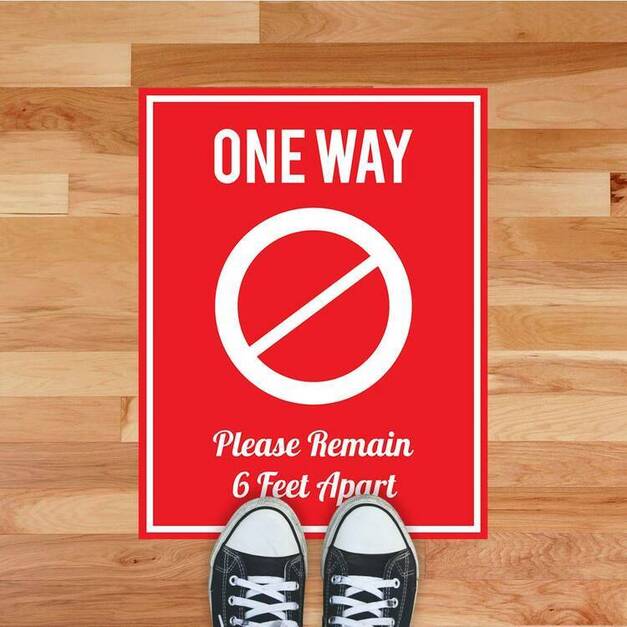 Direct Traffic In Your Business With These 1 Way - Exit Floor Stickers