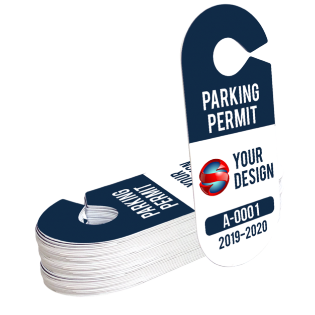 Oval Hang Tag Parking Permits | Customize To Match Your Branding!