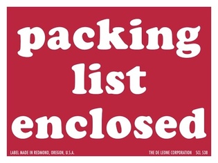 Packing List & Packing Slip Enclosed Labels - Wholesale Pricing