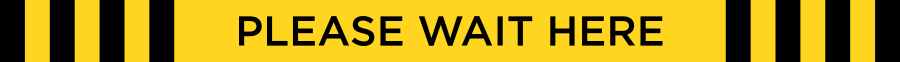 Please Wait Here Sticker | Wait Here Floor Decals