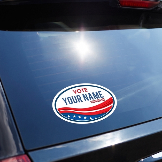 Easily Customize These High-Quality Political Oval Stickers!