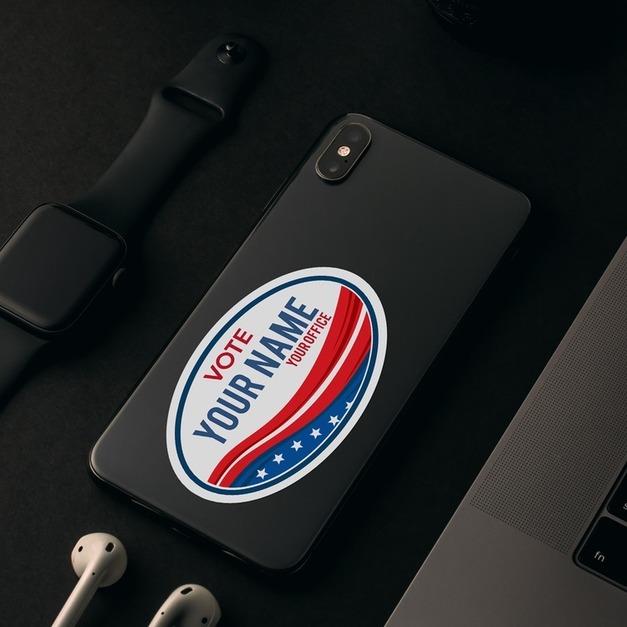 Easily Customize These High-Quality Political Oval Stickers!