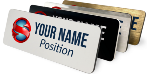 Custom Plastic Rectangle Name Tags for Your Business