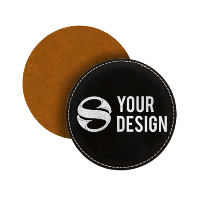 Round Leatherette Drink Coasters (Custom Printed)
