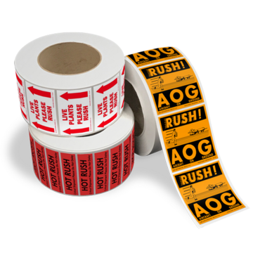 Rush Labels Sold In Rolls - Wholesale Pricing, Free Shipping