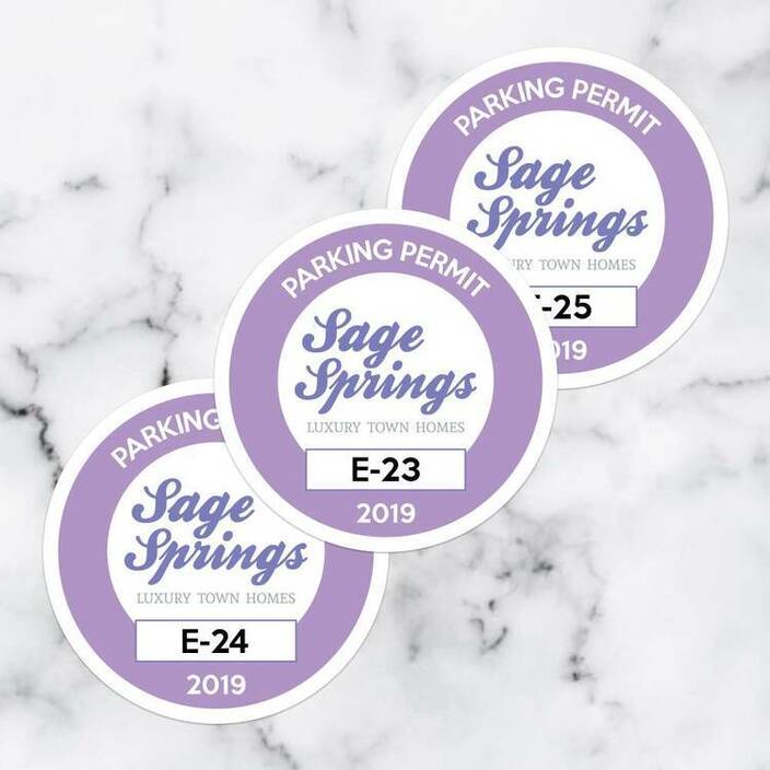 Custom Circle Parking Permits - Design Your Permit Online!