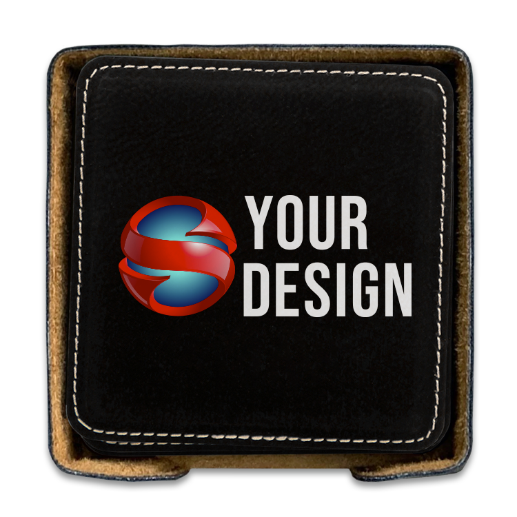 Print Your Design On Leatherette Coasters (Set of 6) - Free Shipping!