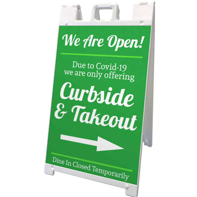 Custom Take Out Sign | Large Sandwich Board Signs